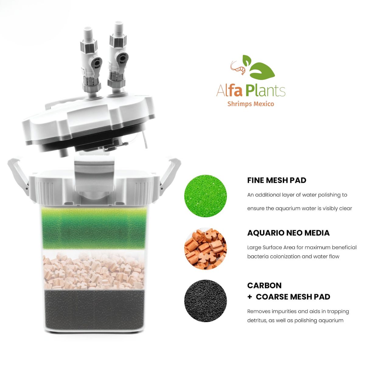 Repuesto para filtro canister Delta Black Sponge – Alfa Plants Shrimps ...