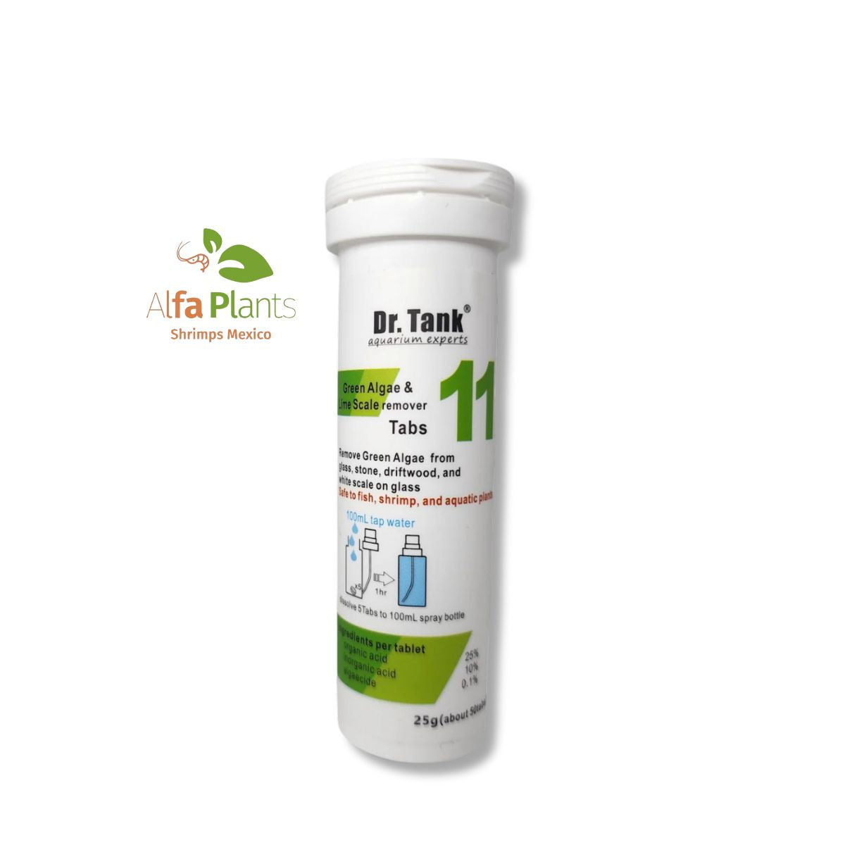 Dr. Tank #11 Green Algae y Lime Scale Remover – Alfa Plants Shrimps México